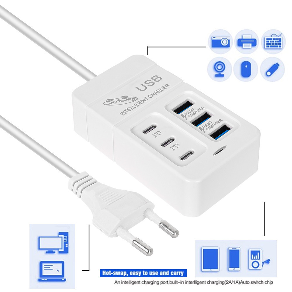 EU/US Plug 35W Multifunctional Mobile Phone Charging Socket - Creative ...