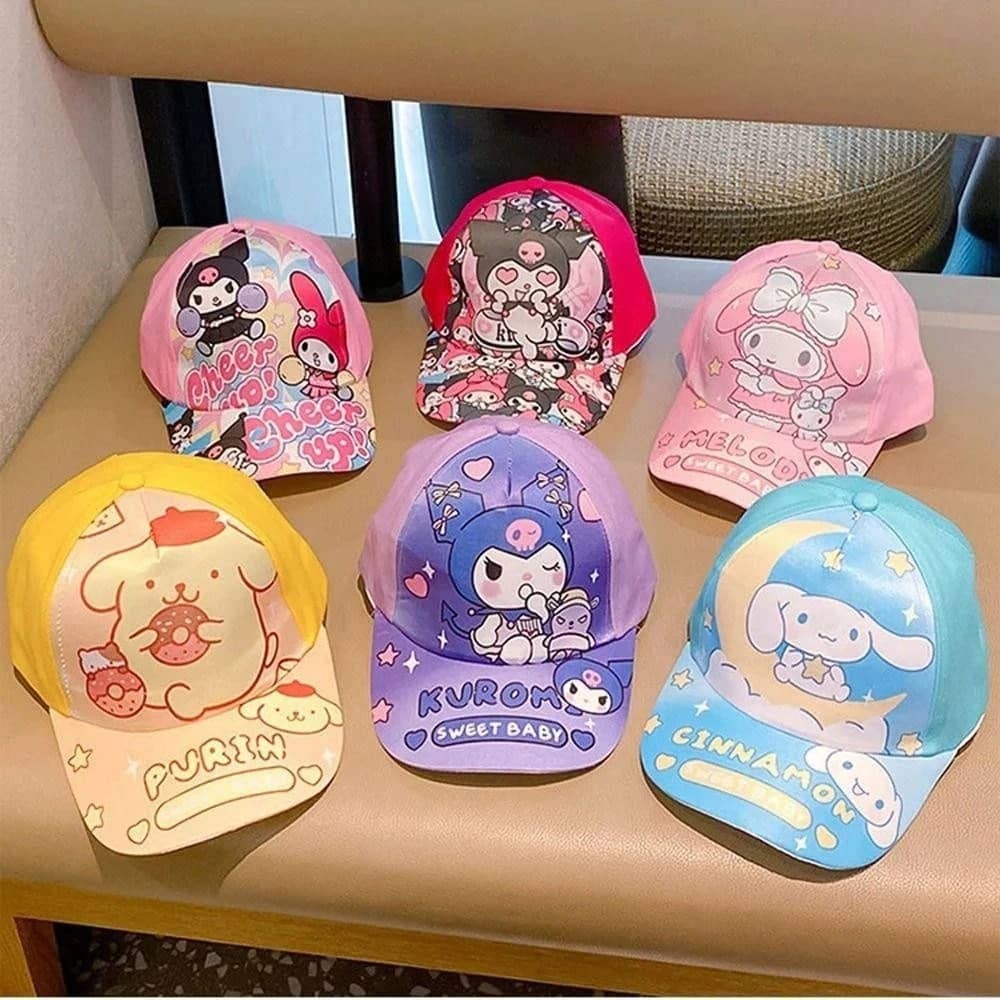 Sanrio Hat Baseball Hat Duckbill Cap Kuromi Cinnamoroll Melody Captain ...