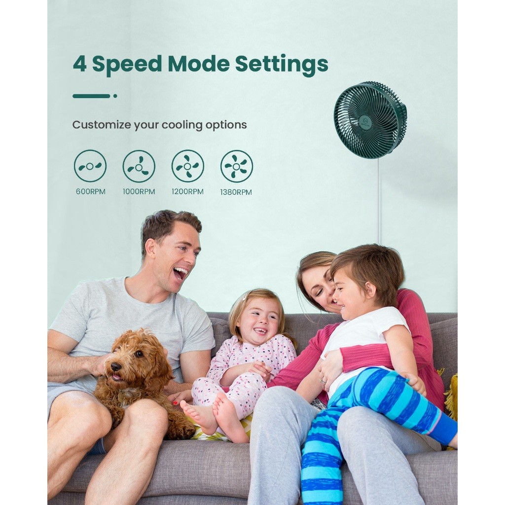 LEMOISTAR FW1 /FW2 8/10 Inch Small Wall Mounted Fan with Remote Control ...