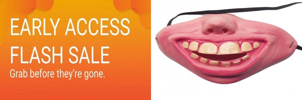 EDI Half-face Clown Masque Latex Halloween Masque Realistic Horror Half ...
