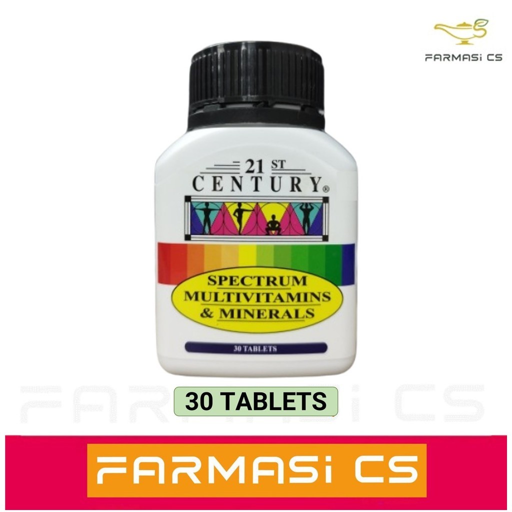 21st Century Spectrum Multivitamins & Minerals 30 tablets EXP:08/2026 ...