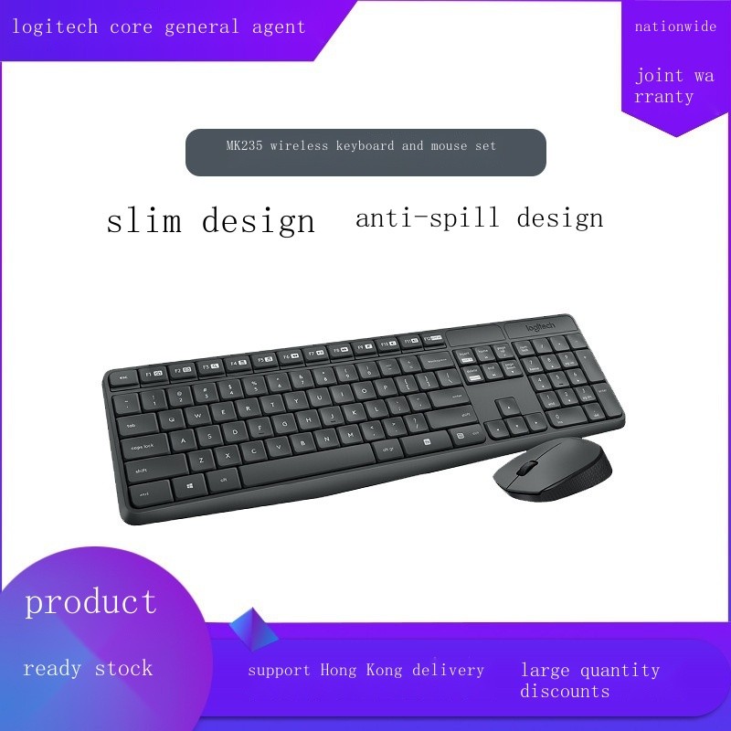 Logitech MK235 Mouse Set Office Plug Play Keyboard Mouse Bluetooth ...