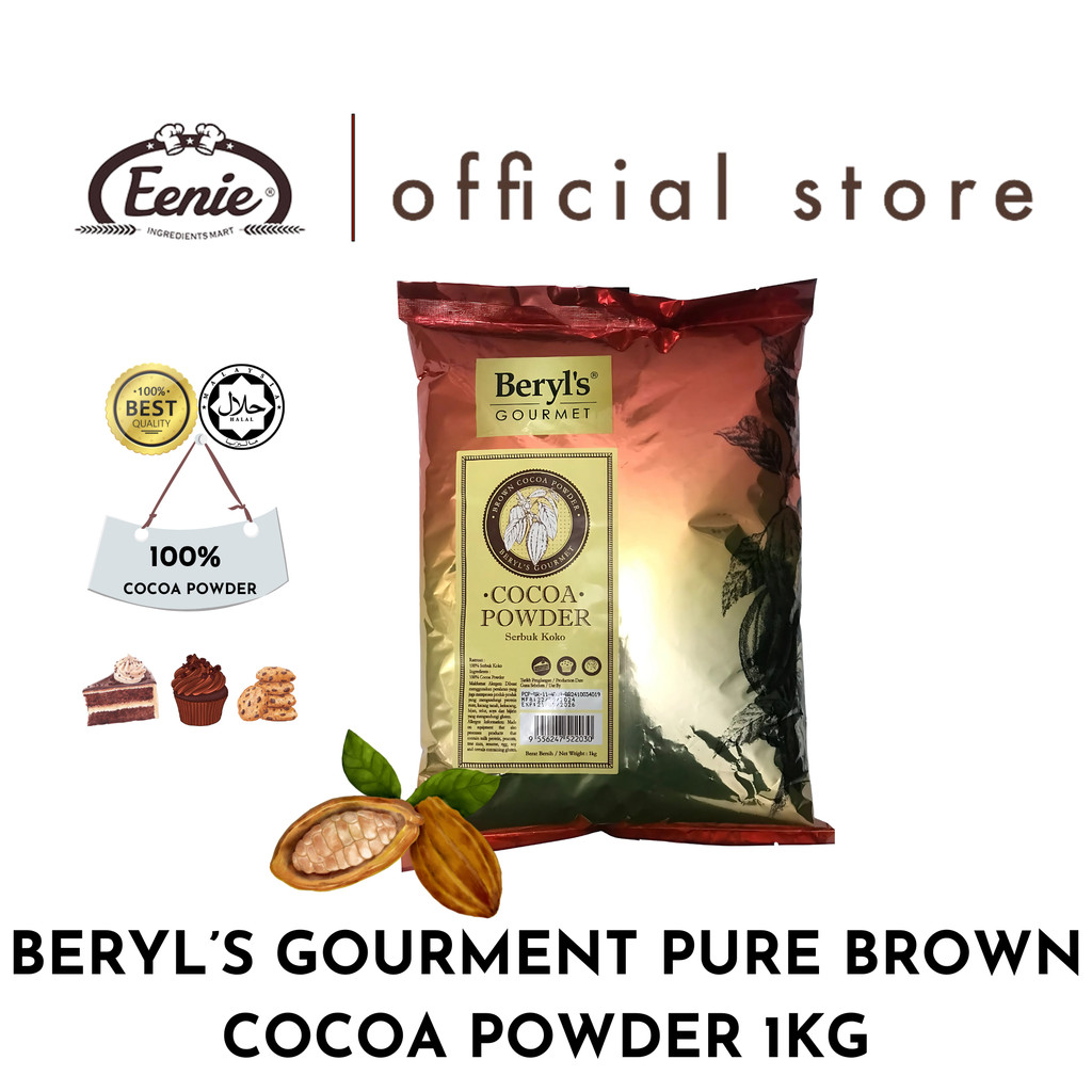 Beryl's Gourmet Pure Brown Cocoa Powder | 1KG | Halal | Shopee Malaysia