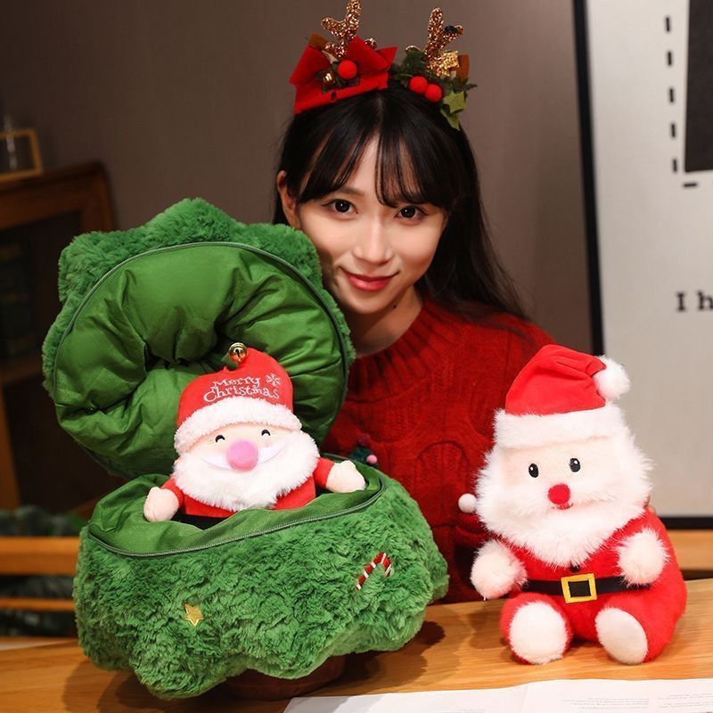 Cartoon Santa Doll Creative Transformation Santa Tree Doll Cute Little ...