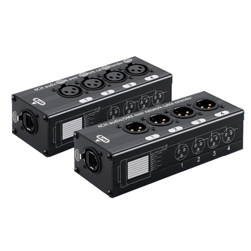 1 Pair XLR Audio Ethernet Extender over Rj45 Cat6 to 330ft 4-Ch 3 Pin ...