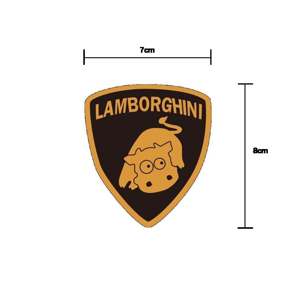 Ferrari Cow Lamborghini Cow Parody Reflect Vinyl Modified Sticker ...