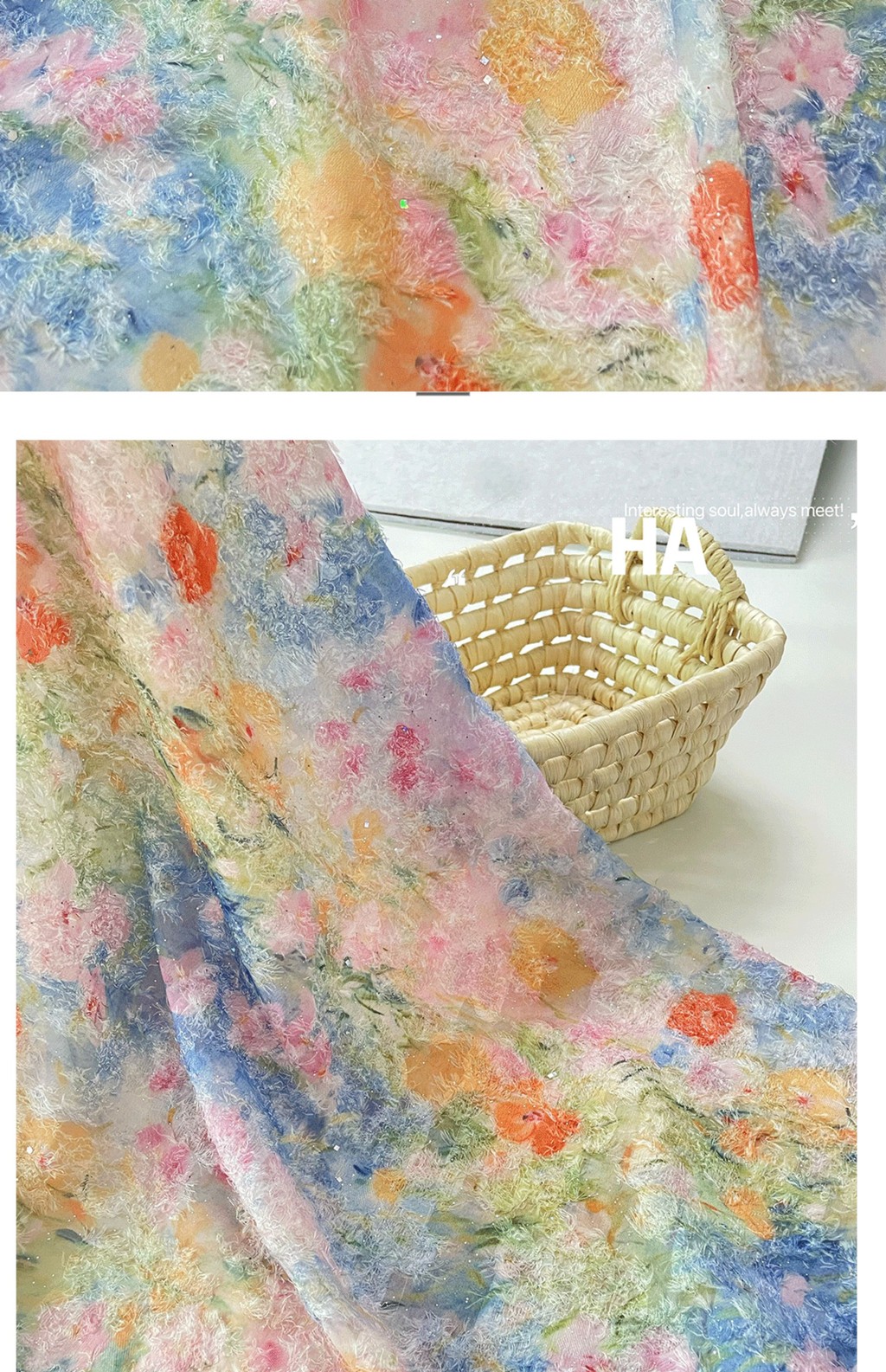 1 Meter Monet Bronzing Oil Painting Style Jacquard Fabric French Retro ...