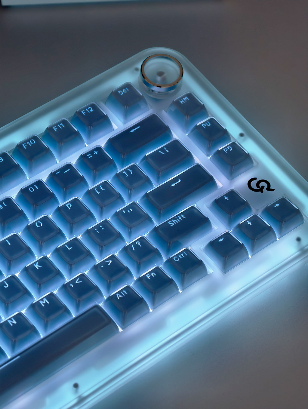 Blue Crystal Keycaps OEM Profile 136 Keys PC PBT Letter Light ...
