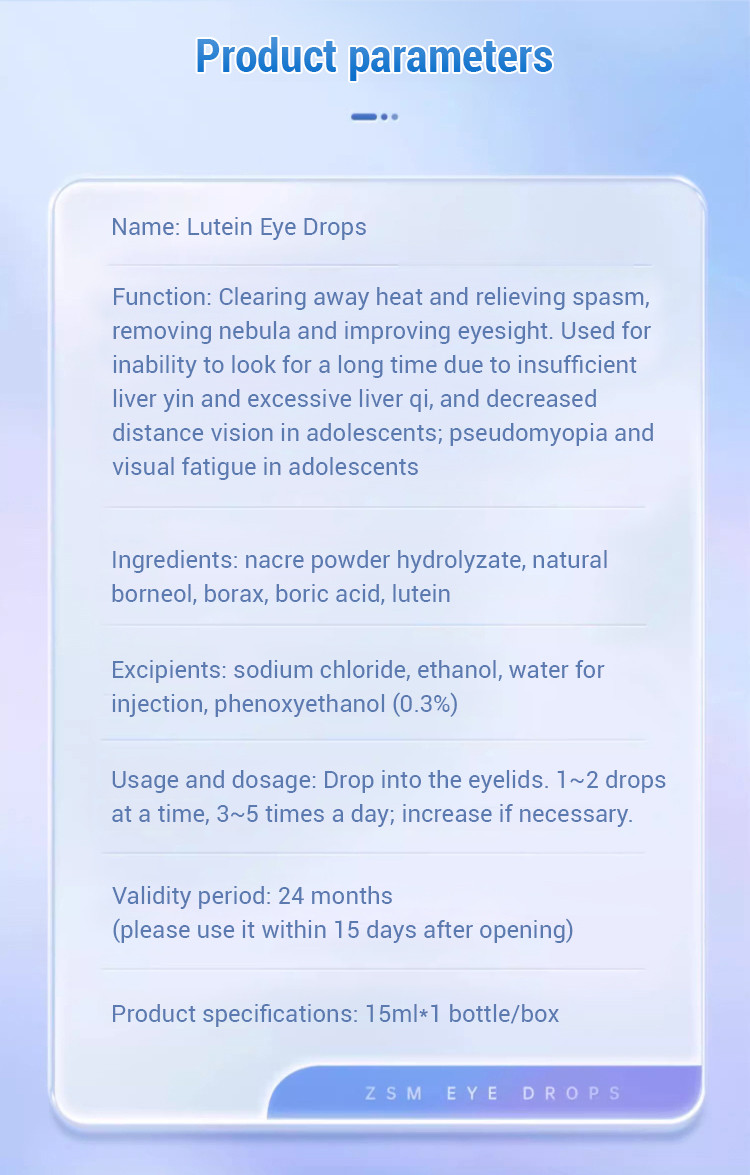 Eye Care Solution Nutrient Eye Drops Natural Plant Extracts Relieve Eye ...