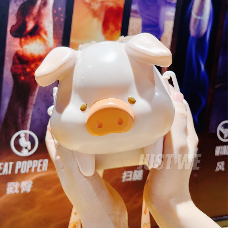 Authentic Lulu Pig Shaped Bucket Summer Water Cup with Straw Pineapple ...