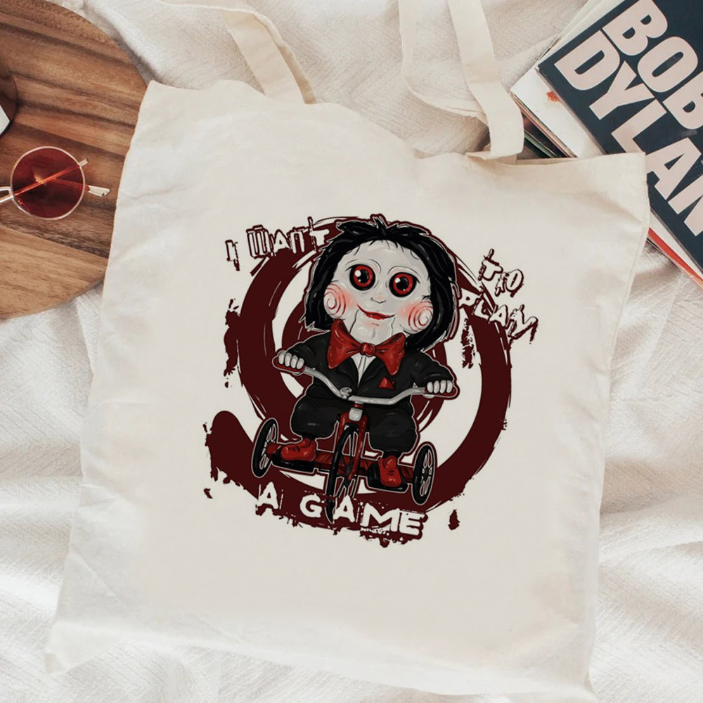 Movie Saw Horror Head Torture shopping bag shopping shopper canvas shopper jute bag cotton bag ...