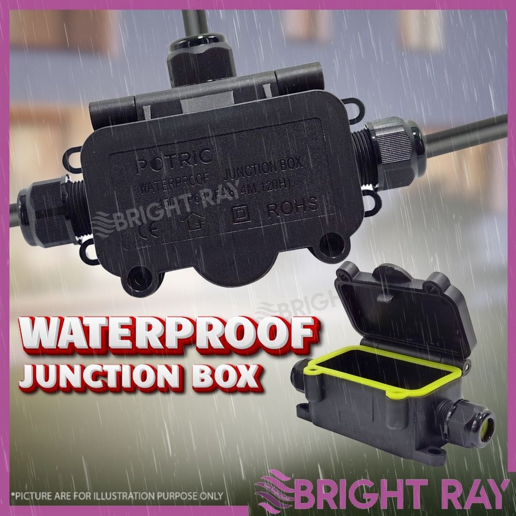 POTRIC 2/3 Way Waterproof Junction Box Outdoor Junction Box Underground ...