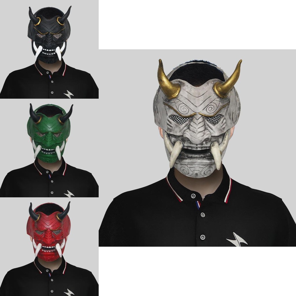 Captivating Japanese Samurai Red Hannya Demon King Mask For Halloween ...