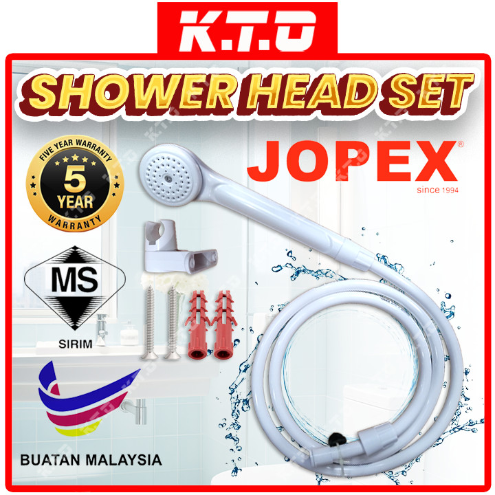 JOPEX JPS02W PVC Hand Shower Set Handheld Shower Head Set With Flexible ...