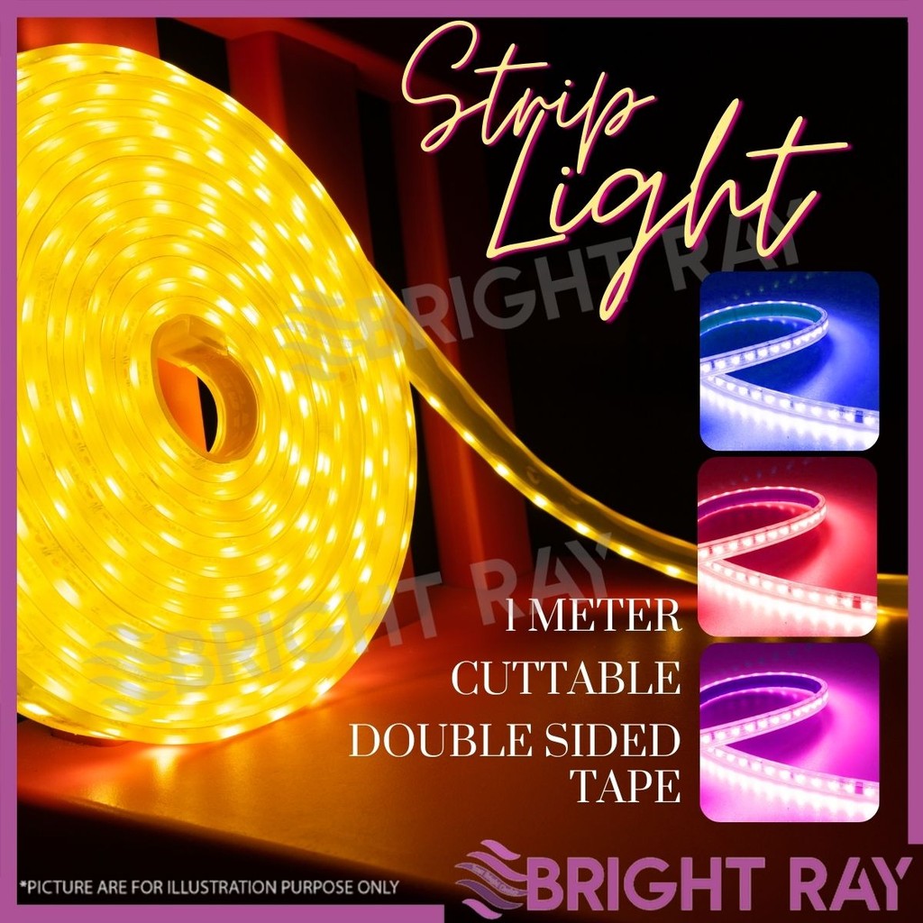 1MTR LED Strip Light With Double Sided Tape LED Light Strip for Bedroom ...