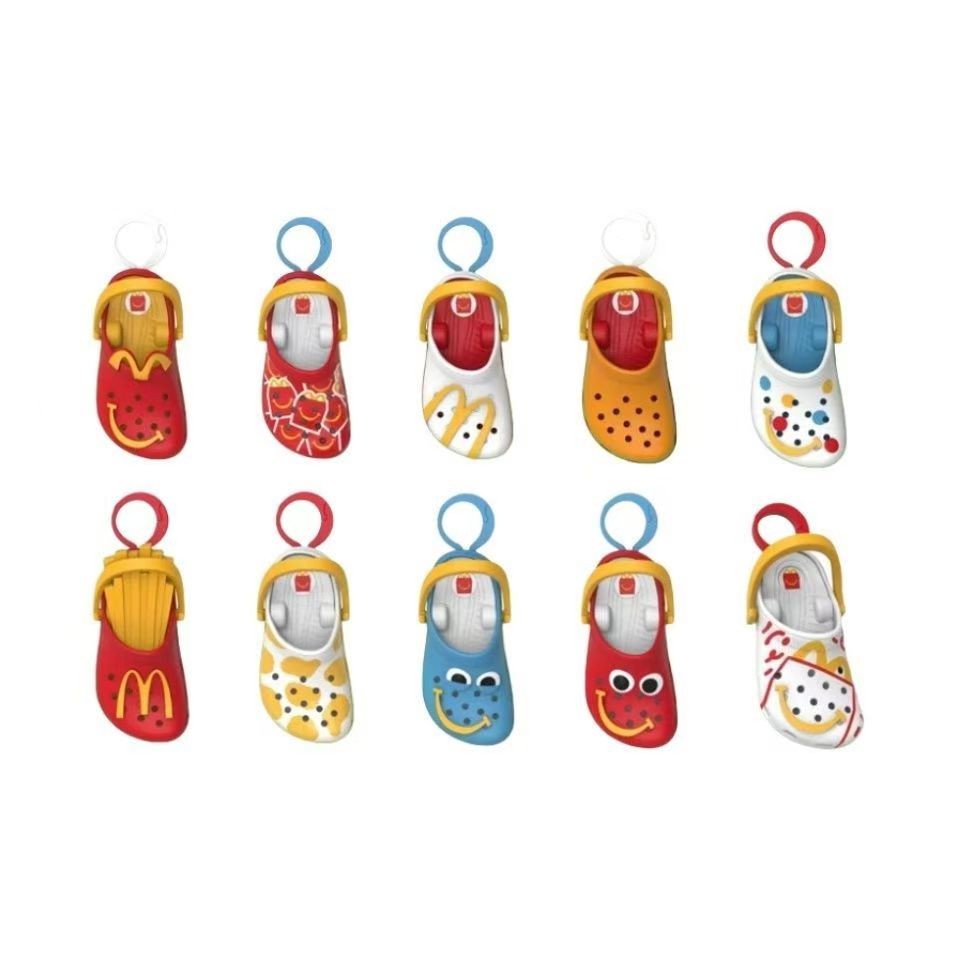 New McDonald's X Crocs Slipper Pendant Keychain Ornament Happy Meal 2024 Toys Children's Gifts ...