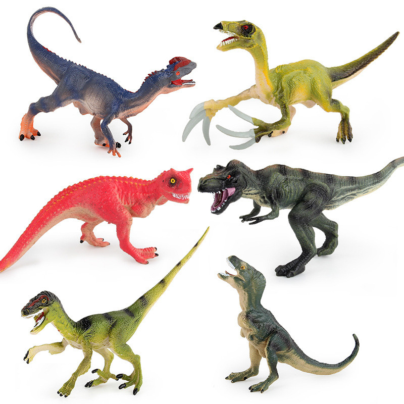 Jurassic Detailed Dinosaur Figurines Set Pvc T-rex Raptor Forest Children For Playset | Shopee ...
