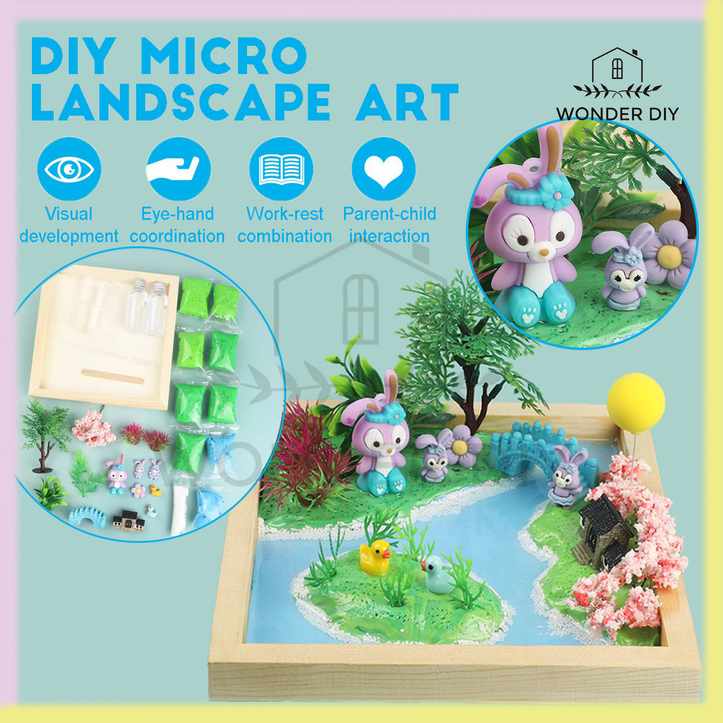 DIY Micro Landscape ART 3D Handcraft Kids Children Framing Frame ...
