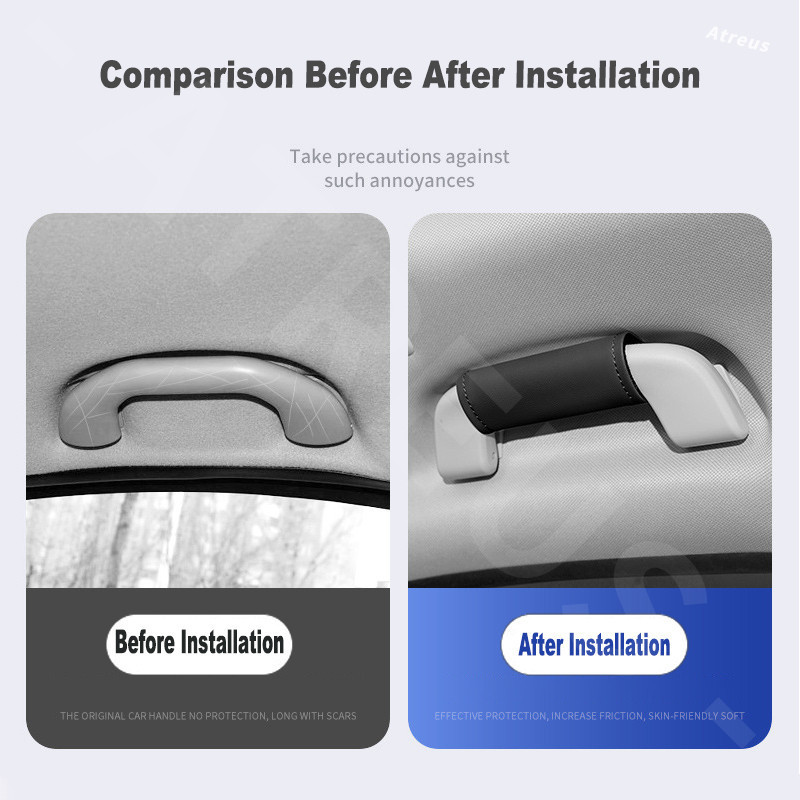 Proton Car Door Armrest Cover Leather Car Roof Pull Gloves Handle ...