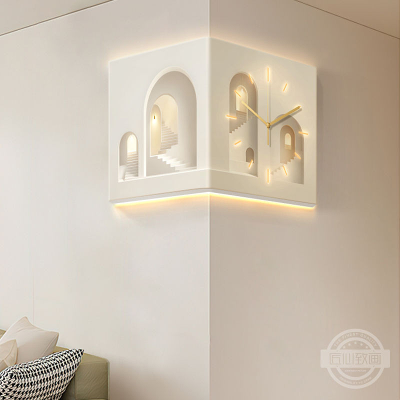 Corner clock//// Modern Simple Space Sense Double-sided Corner Clock ...