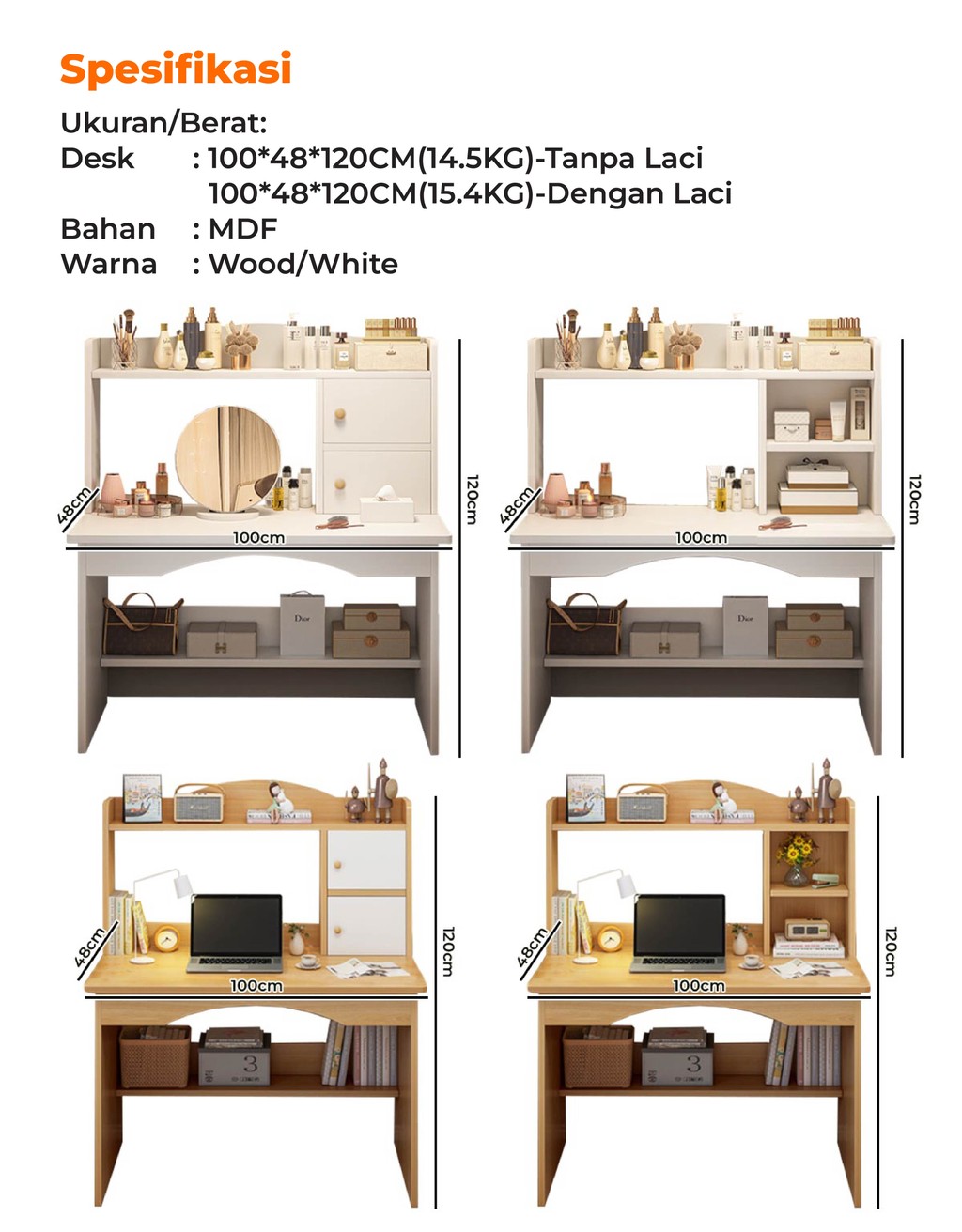 Homedoki Study Table/Children's Study Table/Minimalist Study Table ...