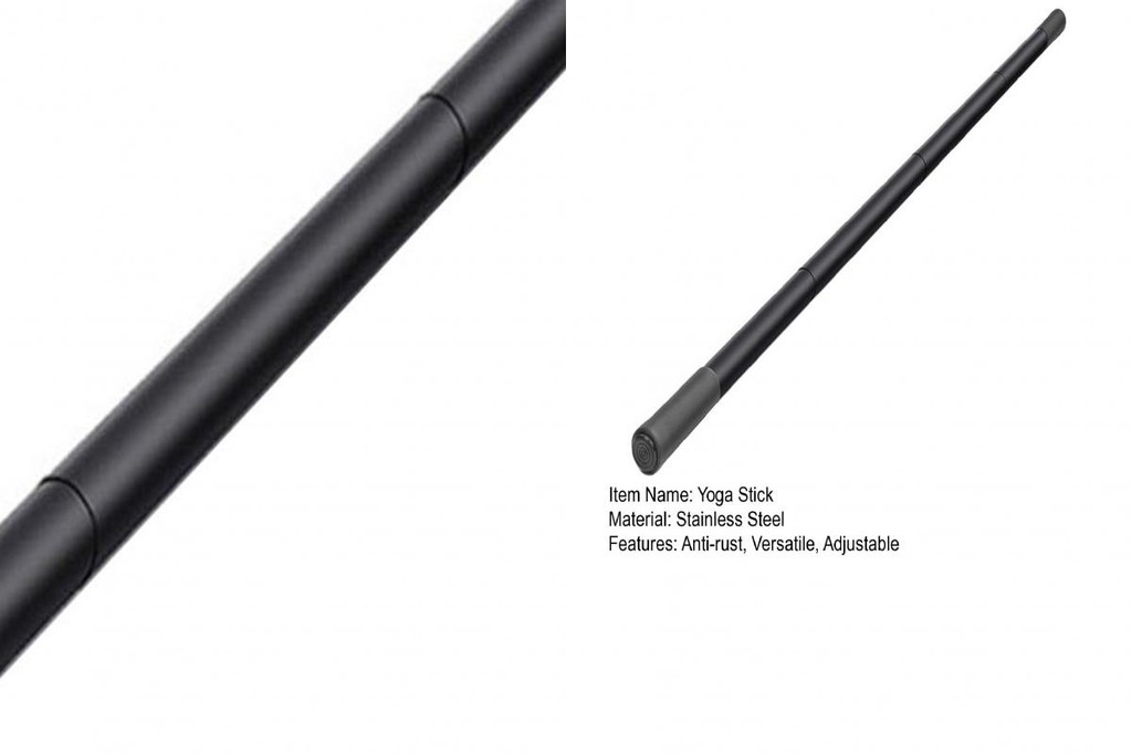 Steel Rod Yoga Stick Portable Yoga Bar Flexible Yoga Stick with Foam ...