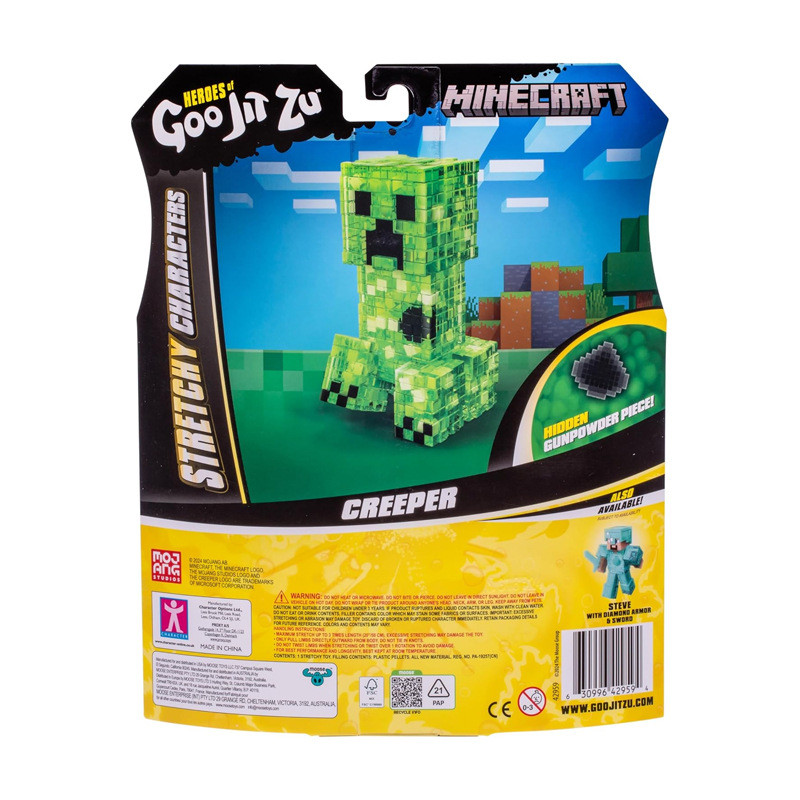 Official Minecraft Creeper Stretchable Squishy Toy Soft Rubber Pinching ...