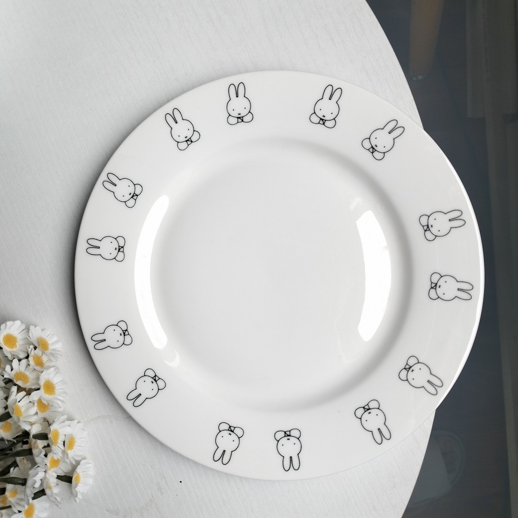 Ins Style Cute Miffy Rabbit Ceramic Tableware Family Kitchen Dining ...