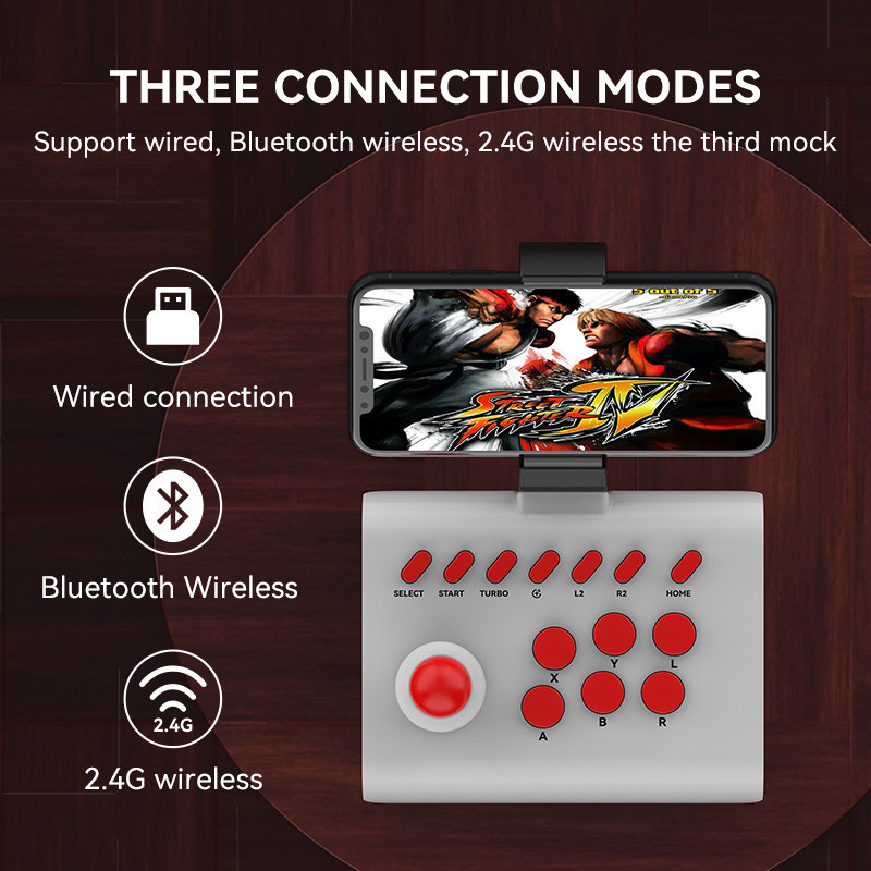 Mini Wireless Bluetooth Retro Arcade Console Game Joystick Controller ...