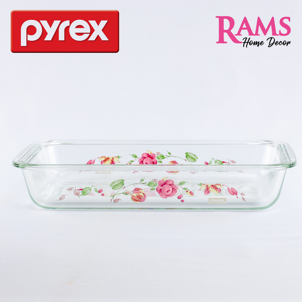 Pyrex 2700ML Heat Resistant Tempered Glass Oblong Baking Dish Baking ...