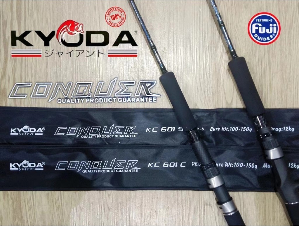 KYODA CONQUER SPINNING/BAITCASTING FISHING ROD | Shopee Malaysia