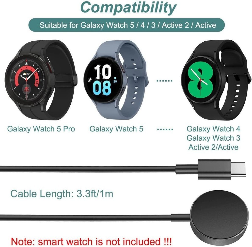 Samsung Watch Charger Magnetic Wireless Charger USB C Cable For Galaxy Watch 6 Classic/6/5 Pro/5 ...