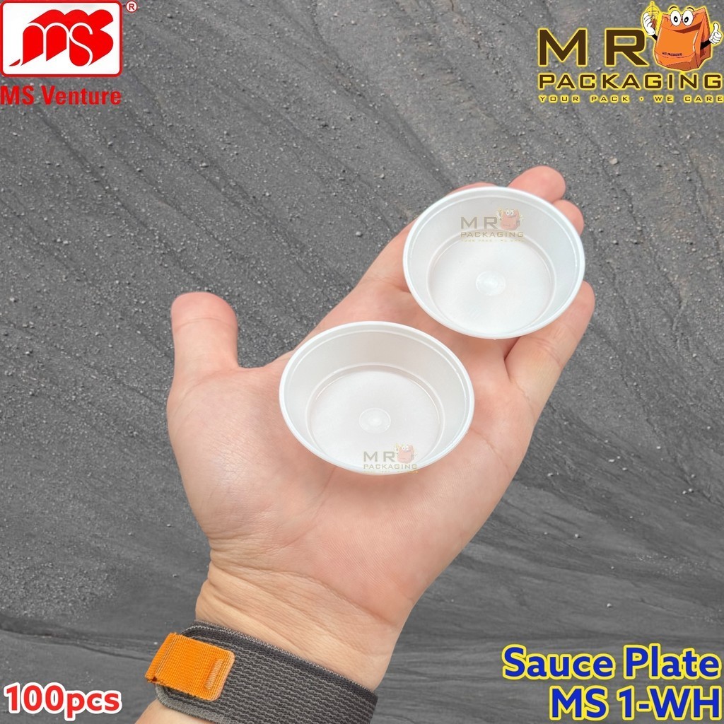 MS Venture MS 1 Sauce Plate [ 100pcs± ] Disposable Chilli Plate PP ...