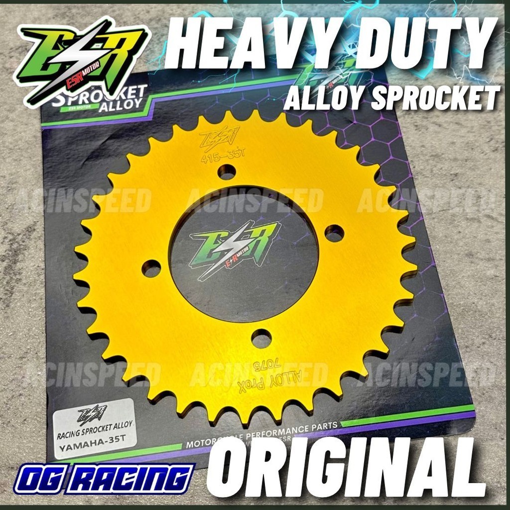 ORIGINAL ESR MOTOR SPROCKET ALLOY YAMAHA 415 Y15 Y125Z LC135 4S 5S RXZ ...