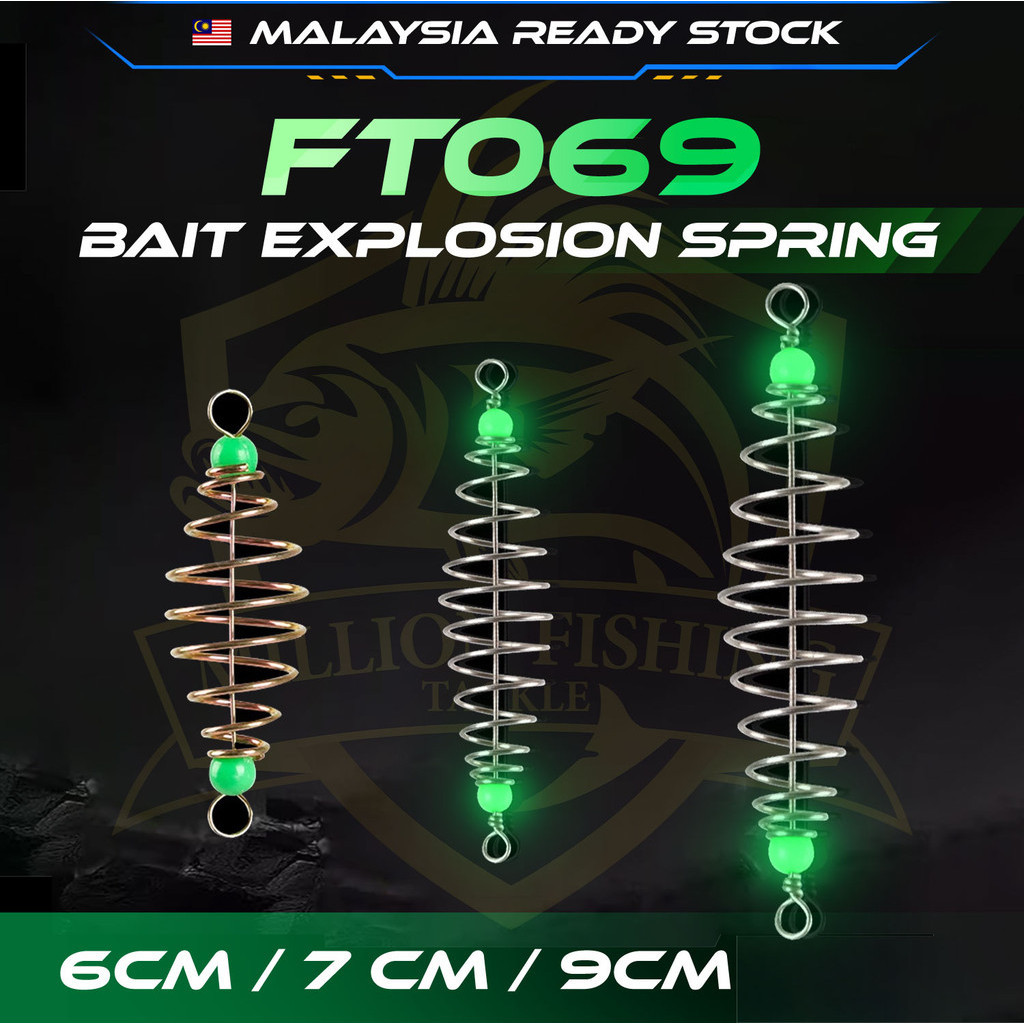 3PCS Umpan Mata Bom Bait Explosion Spring Lure Inline Hanging Carbon ...