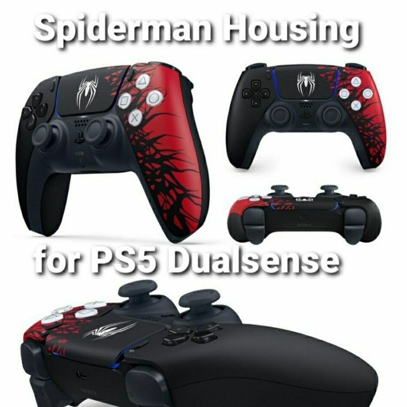 Spiderman Dualsense housing Shell (diy kit) for Playstation 5 (ps5 ...
