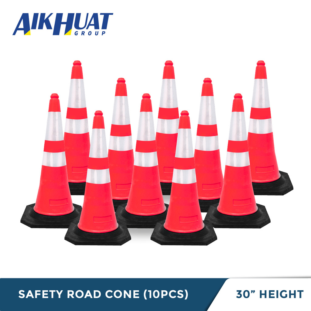 10pcs 30"/77cm Heavy Duty Safety Cone Road Cone Traffic Cone PVC ...