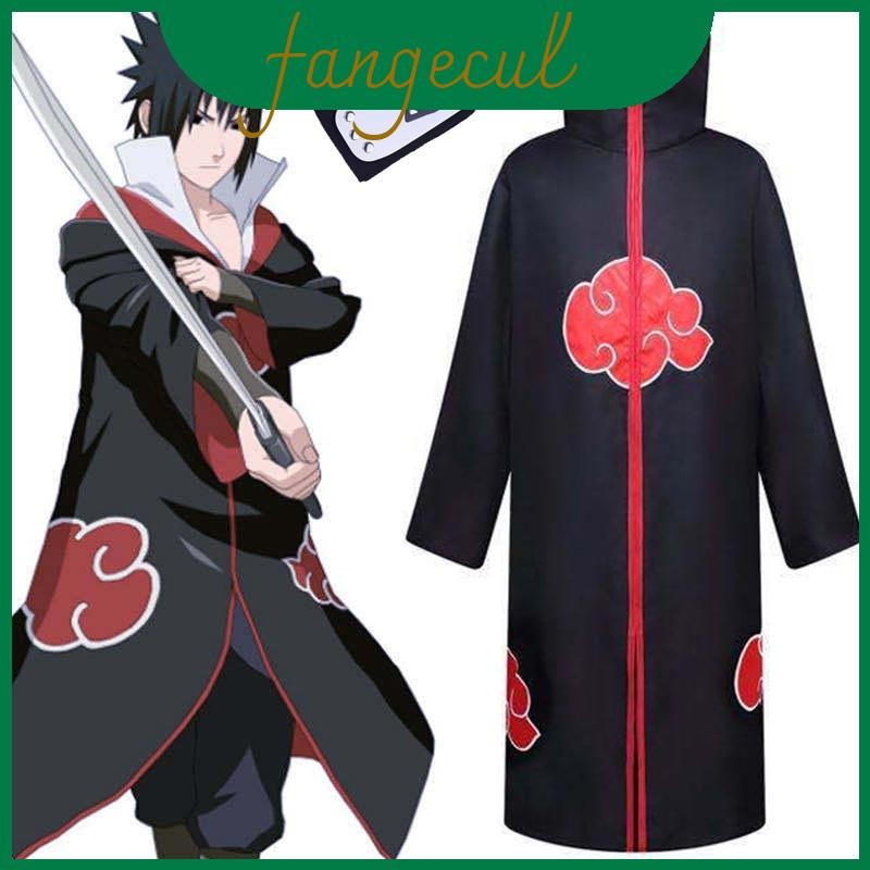 Anime Naruto Akatsuki Uchiha Itachi Cosplay Costume Robe Cloak Coat ...