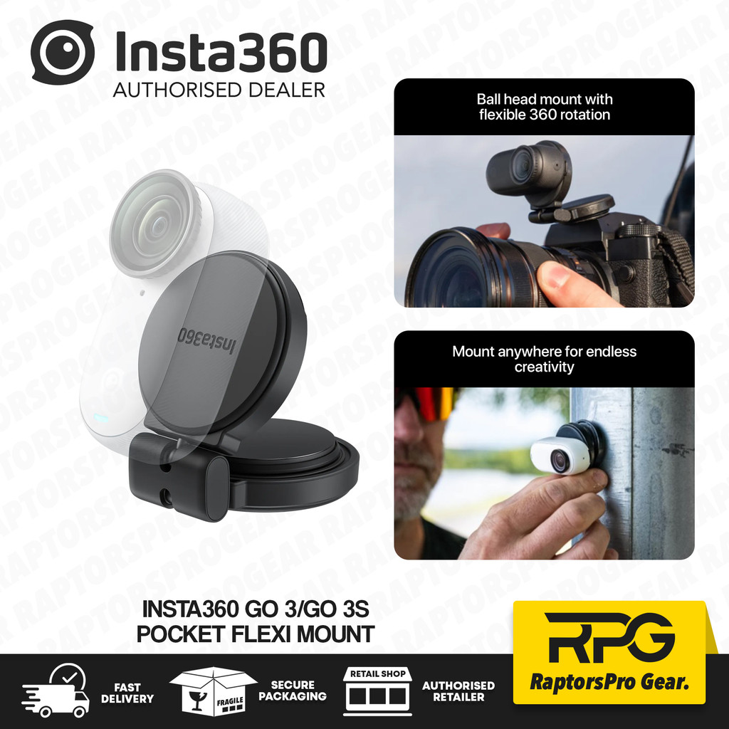 Insta360 GO 3/GO 3S Pocket Flexi Mount / Multifunctional Magnetic Base ...