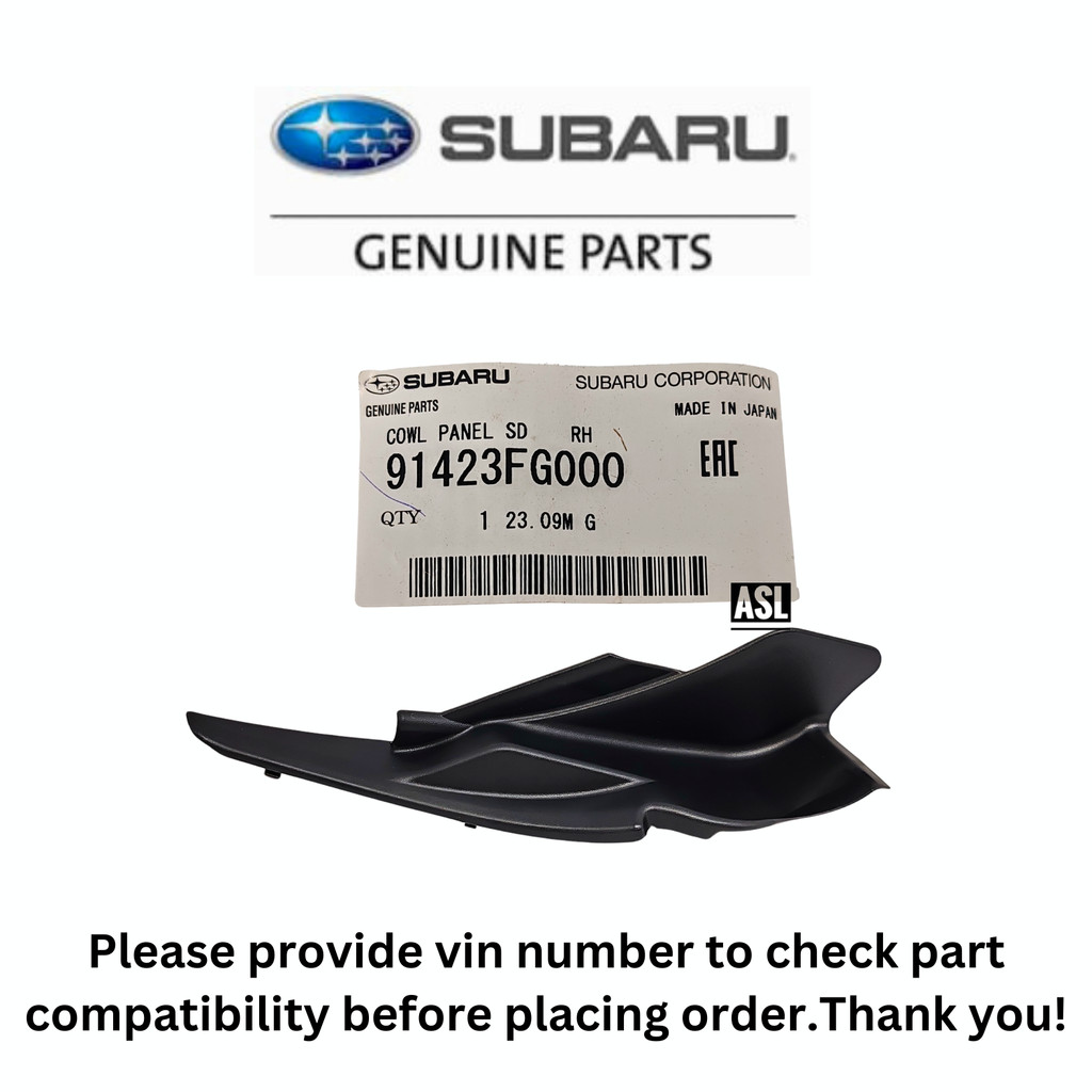 Genuine Subaru V10 Impreza WRX STI Cowl Panel Side Panel 91423FG000 ...