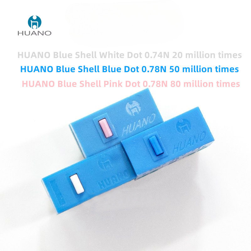 New Authentic Original HUANO Micro Switch Blue Shell White Dot 20 ...