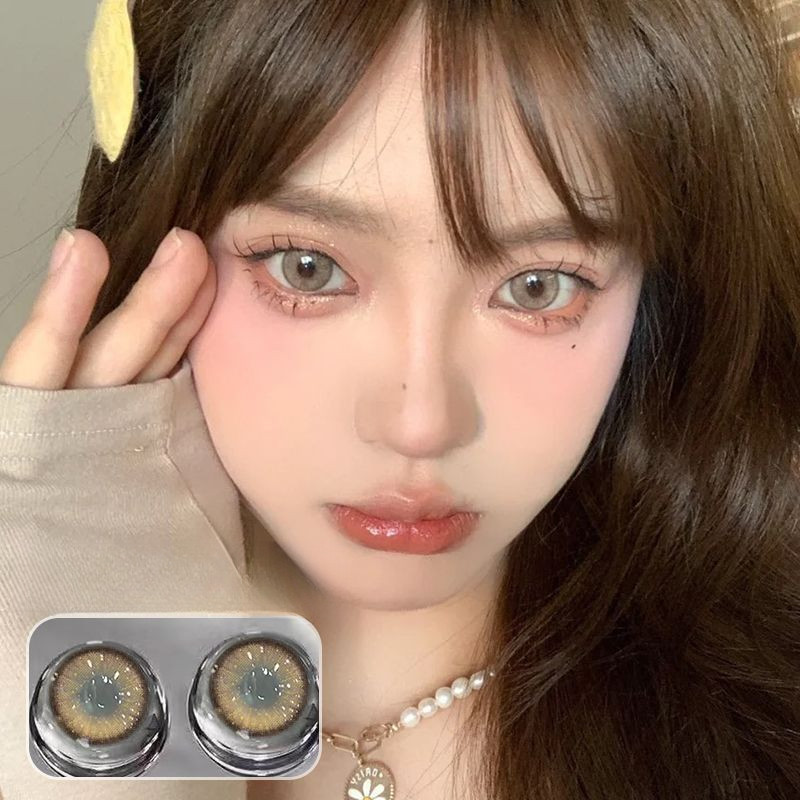 【0~ -6.00°】 12 Months 2 pcs contact lenses with power 14.5mm reusable ...