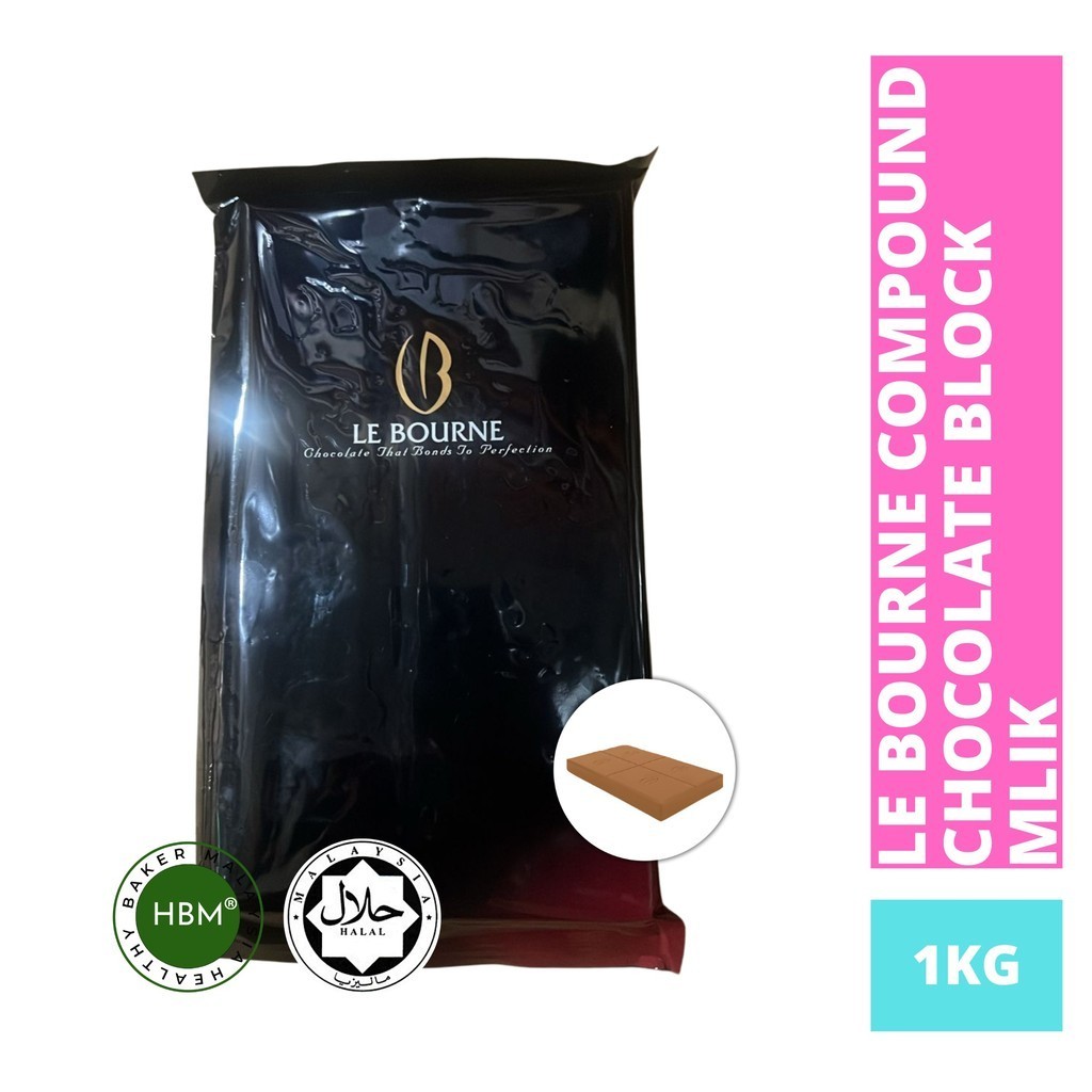 Le Bourne Chocolate Compound Block / Bar / Milk/Dark/White 1kg / Coklat ...