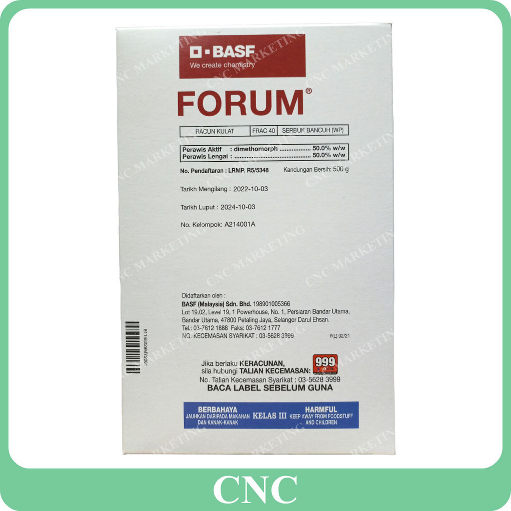 500GM Forum BASF Dimethomorph 50% Racun Kulat Fungicide Canker Kanker ...