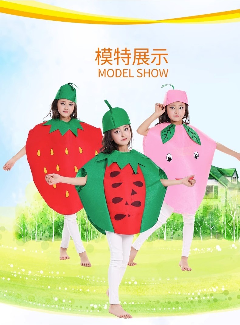 Child Fruit Vegetable Costume Cosplay Kids Halloween Party School Stage ...