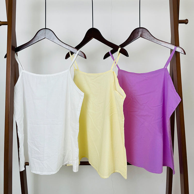 Korean Breathable Comfy 100% Cotton Femal Inner Lining Vest Dress ...