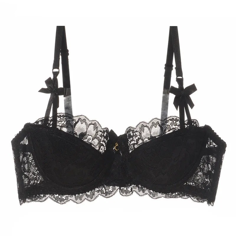 Sexy lace bra for women, French style pure desire, small chest ...