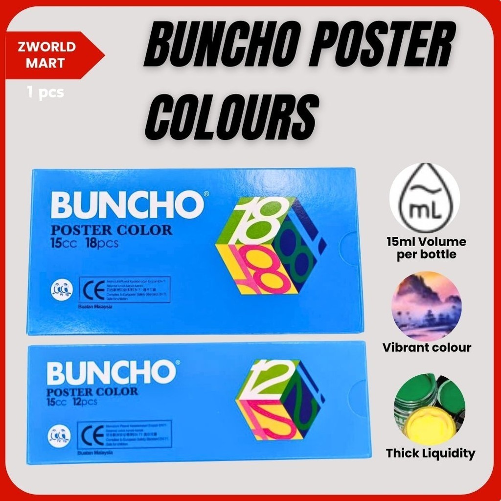 Buncho Poster Colours 1512/ 1518 | Shopee Malaysia