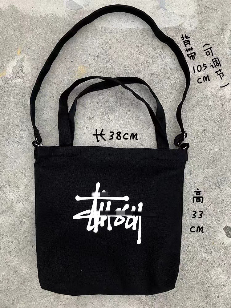 Black Cross Shoulder Handheld Tote Canvas | Shopee Malaysia