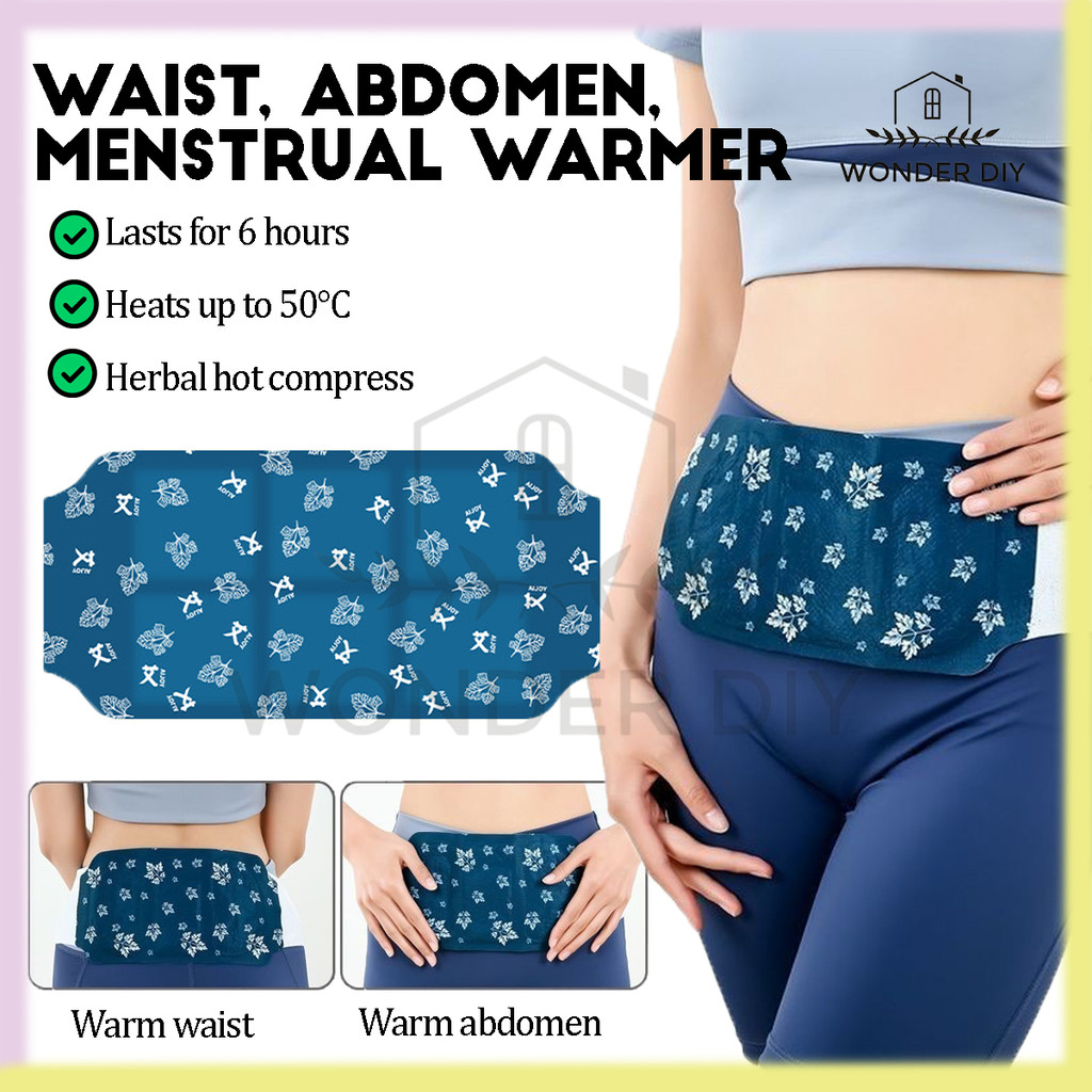 Wormwood Warm Belly Artifact Menstrual Pain Waist Warmer Pad Steam Hot ...
